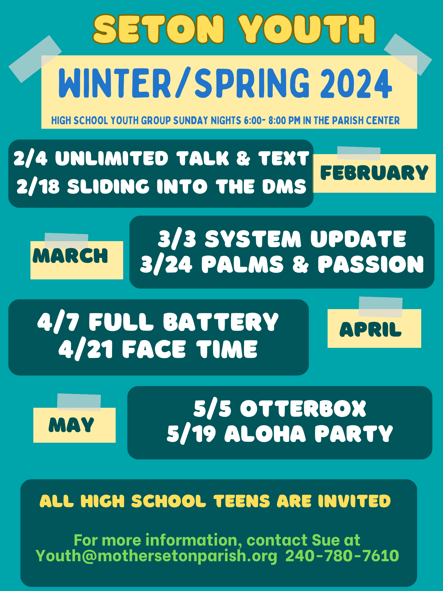 High School Youth Group – Mother Seton Catholic Church